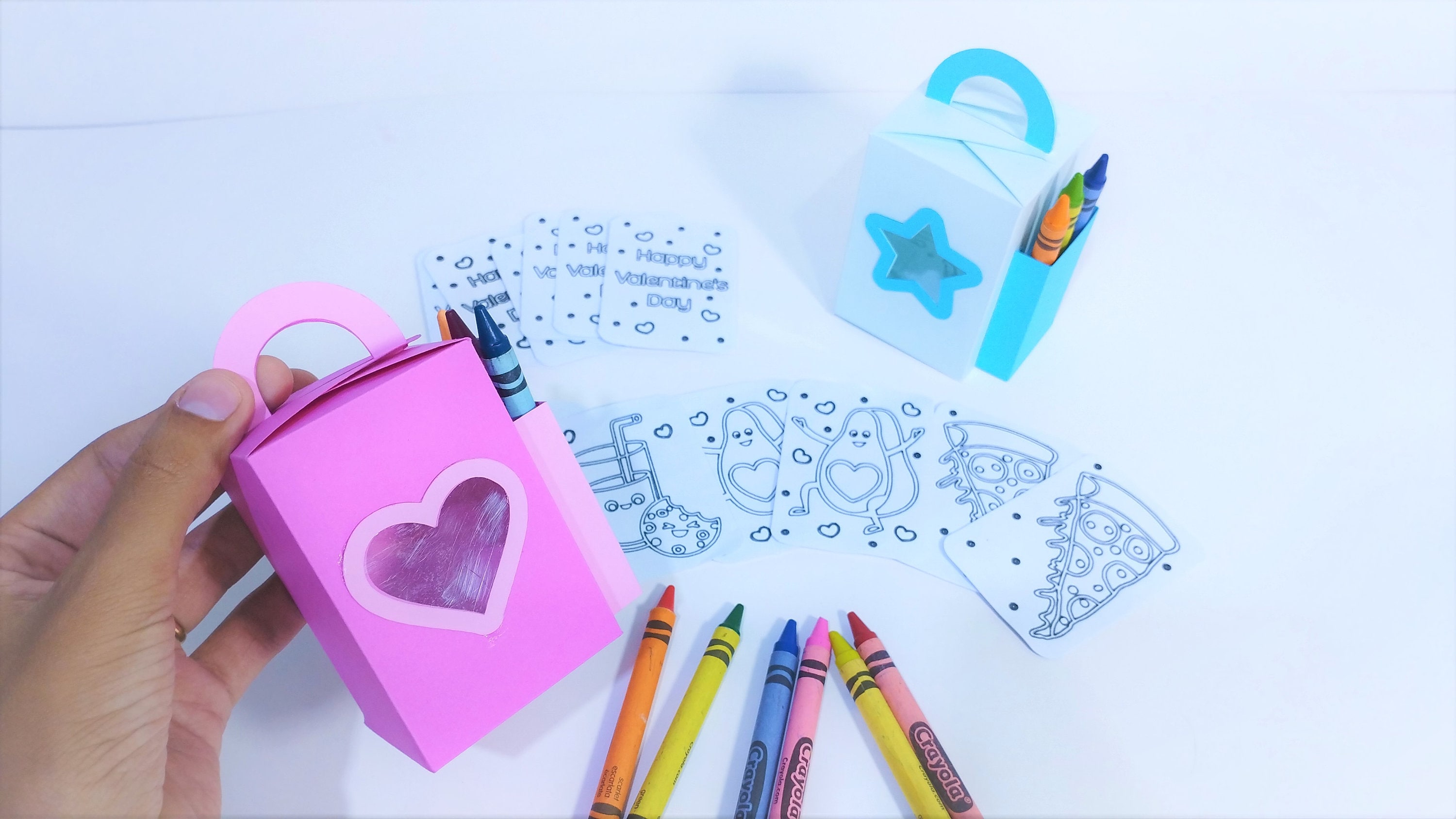 Svg Memory Coloring Card 2 SVG Box Crayon Holder - Etsy