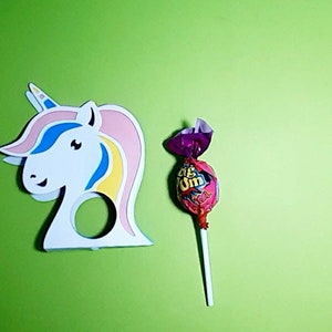 Unicorn Lollipop Holder SVG Unicorn Favor Template Gift SVG Cutting ...