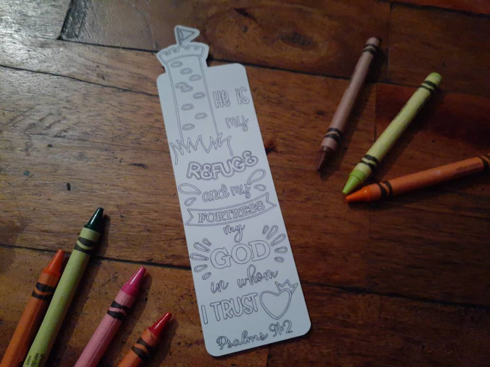 Psalms 91 Set 4 Svg Coloring Bookmarks Psalms 91 Bible | Etsy