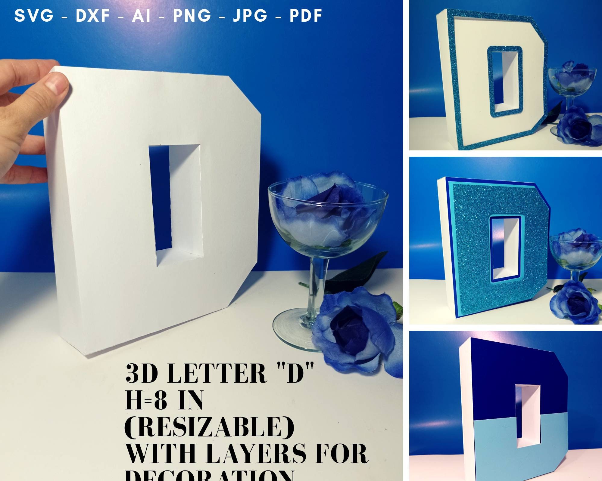 3D Letter Svg d 3D Letter Svg File for Cricut 3D - Etsy UK
