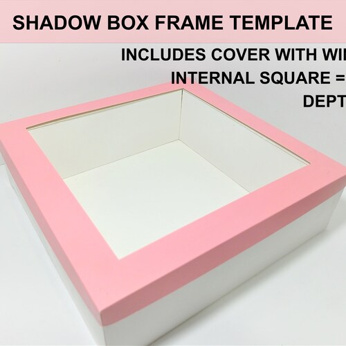 Shadow Box SVG Template Shadow Box Frame Flowers SVG Rolled - Etsy
