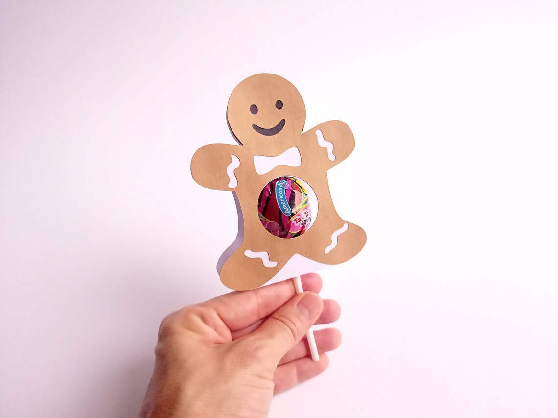 SVG Gingerbread Man Lollipop Holder Favor for Kids Christmas - Etsy