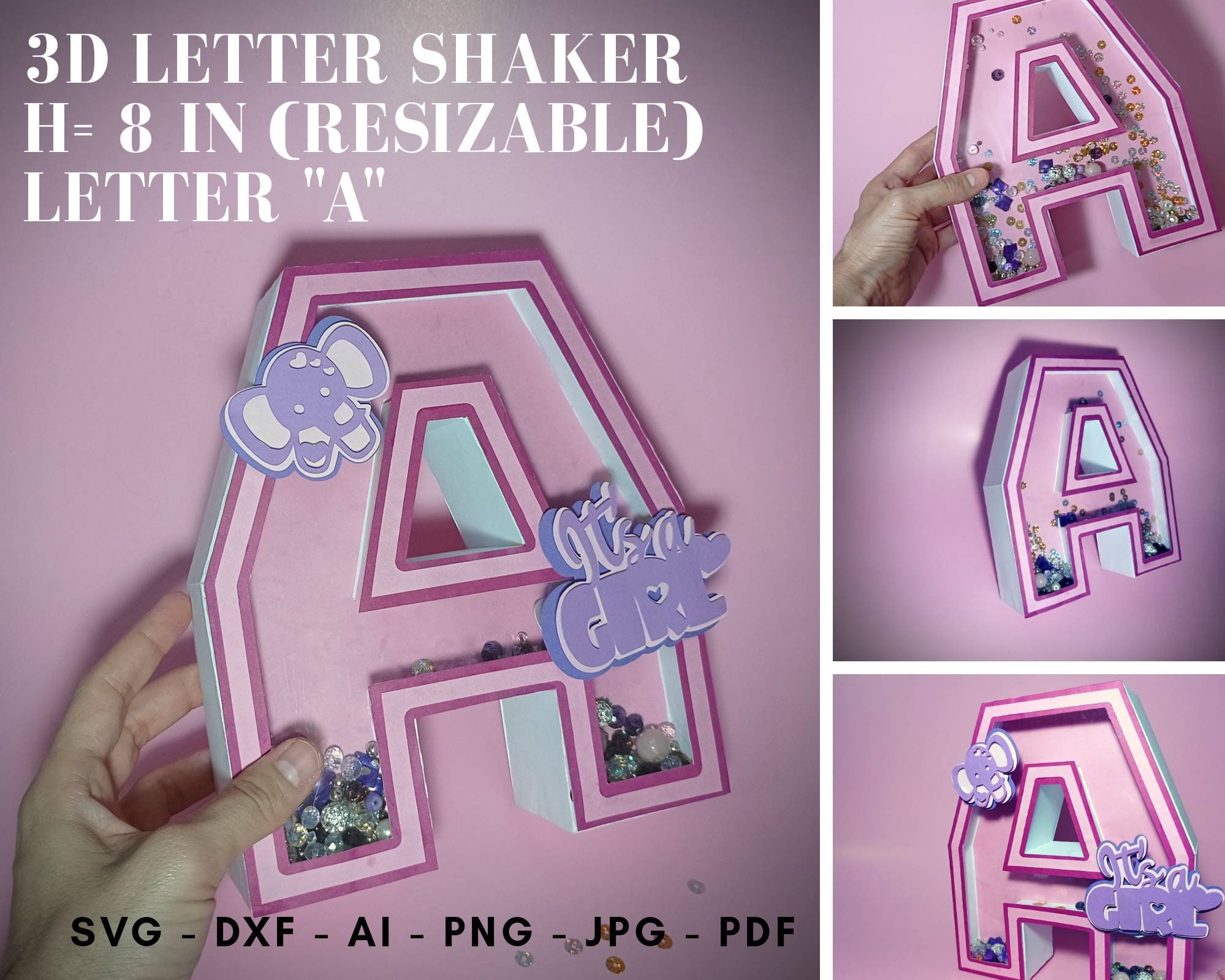 3D Shaker Letter Svg a 3D Letter Svg File for | Etsy UK