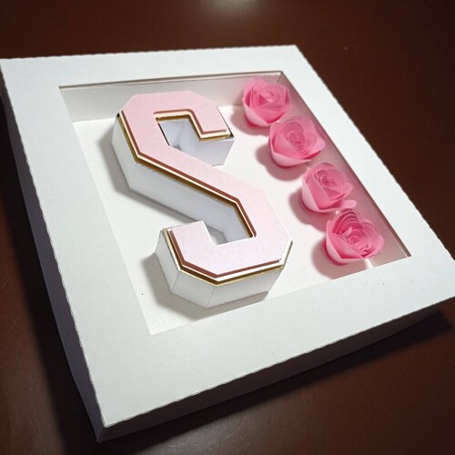 Shadow Box Svg and 3D Letter s Includes Rolled | Etsy
