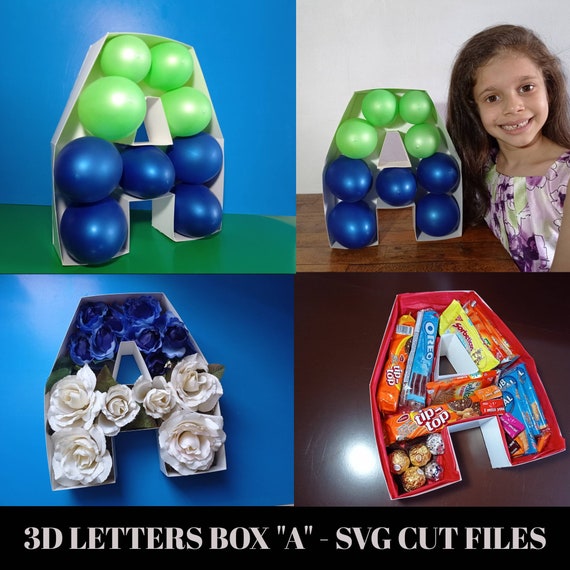3D Letter Svg a 3D Letter Box Svg Letter Mosaic | Etsy
