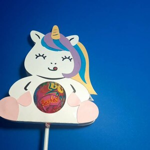 Baby Unicorn Lollipop Holder SVG Unicorn Favor Template Gift SVG ...