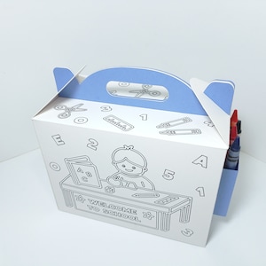 SVG Back to School Coloring Box | Crayon Holder Box Template | Coloring ...