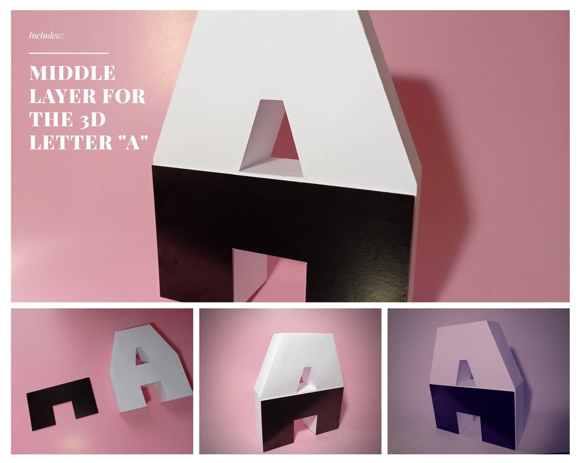 3D Letter Svg A 3D Letter svg File for Cricut 3D - Etsy España