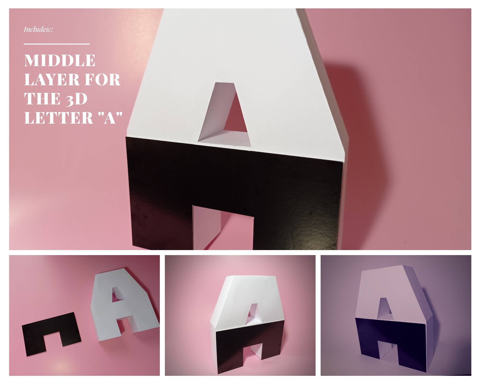 3D Letter Svg a 3D Letter Svg File for Cricut 3D | Etsy Canada