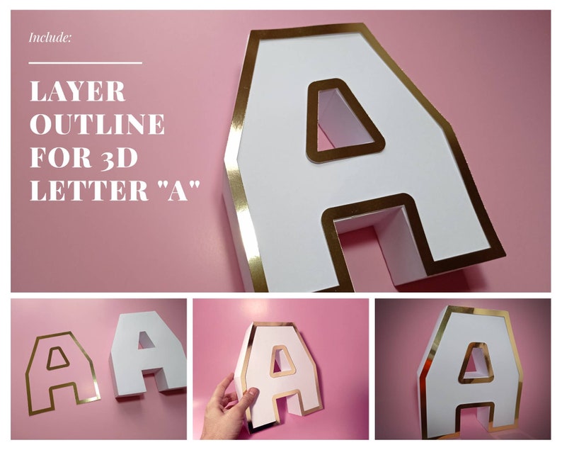 3D Letter Svg a 3D Letter Svg File for Cricut 3D | Etsy Canada