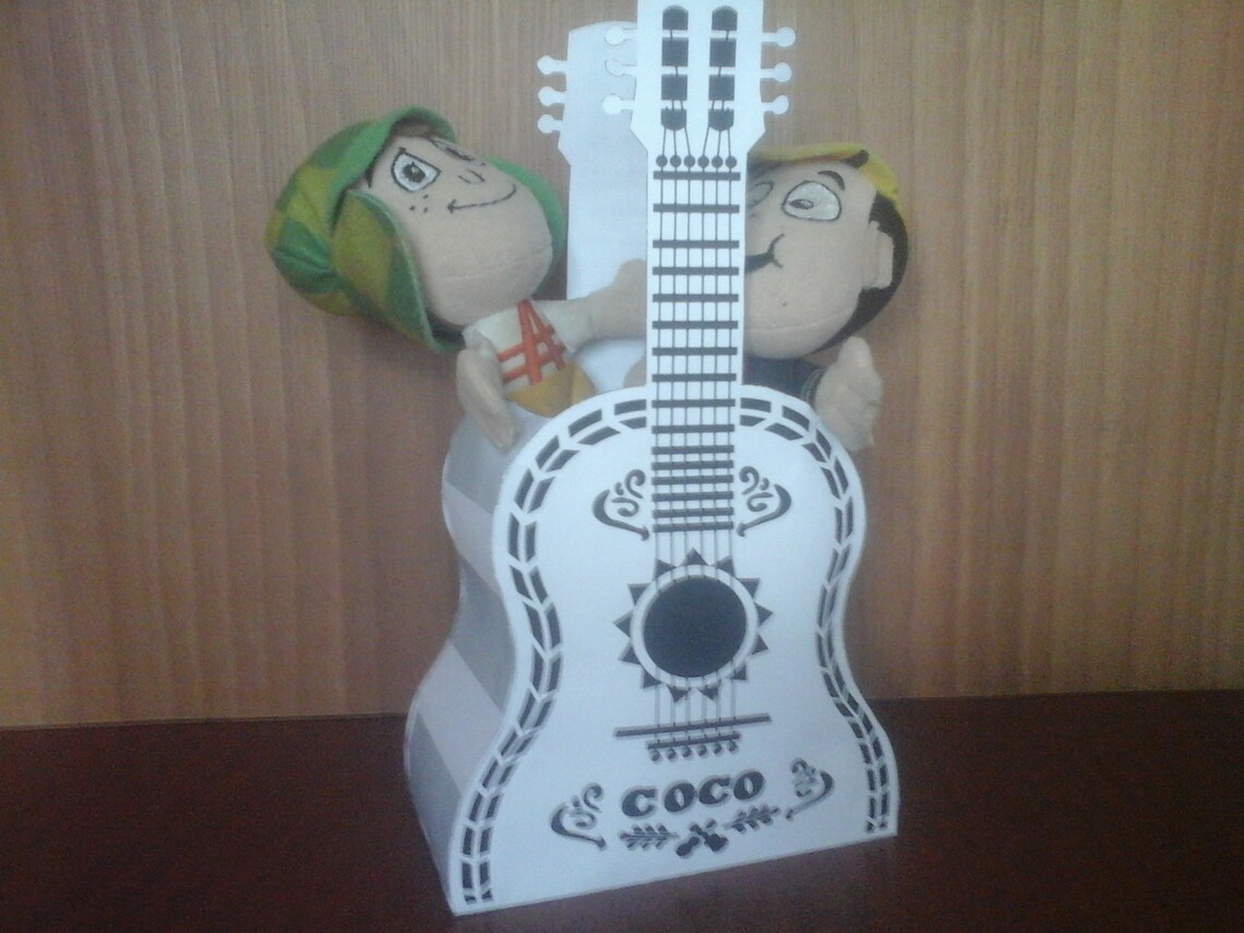 Set Three Coco Guitar Box Favor Templates Box Gift Box SVG | Etsy