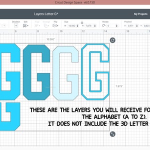 Layers for 3D Letters Svg Alphabet A to Z (only 5 Layers for Each 3D ...