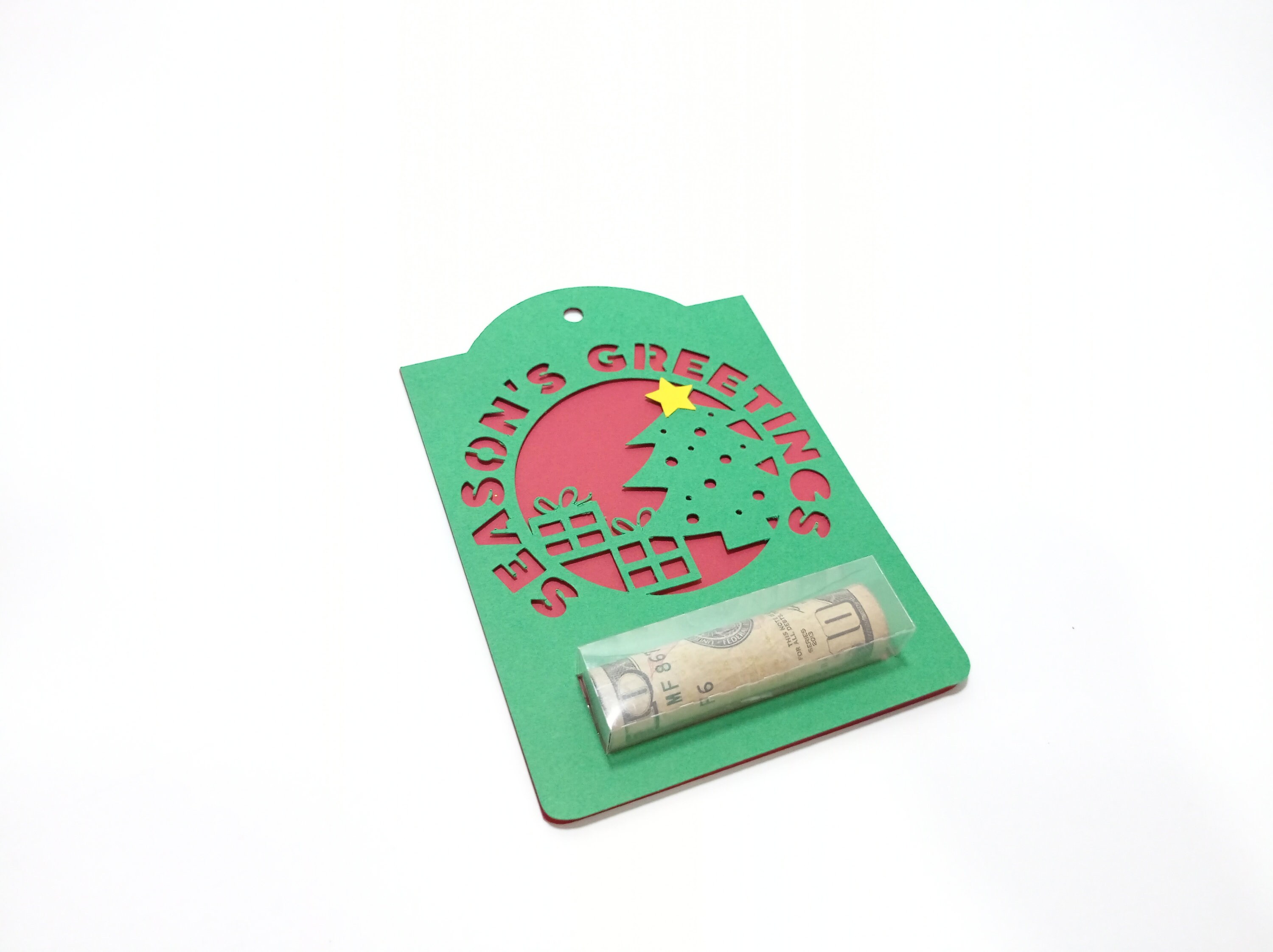 Money Card Svg Christmas Tree SVG Template Cricut Maker - Etsy