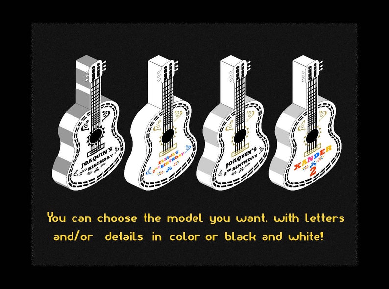 Custom Guitar Coco Box Coco Party Supplies Template Box - Etsy