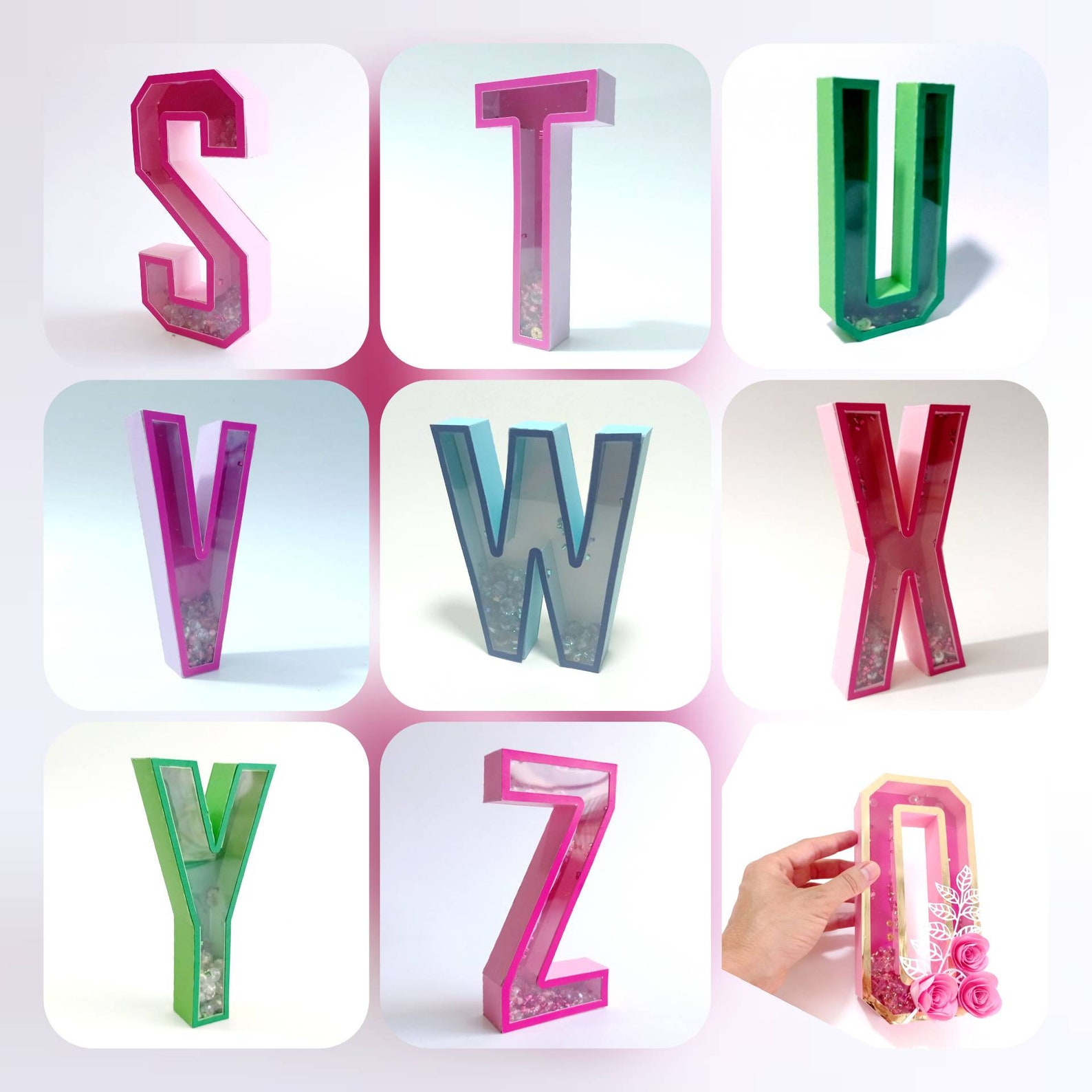 3D A-Z Shaker Letters Svg Alphabet A to Z Files for Cricut 3D - Etsy