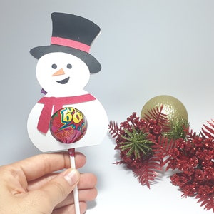 SVG Snowman Lollipop Holder Winter Svg Favor for Kids Christmas ...