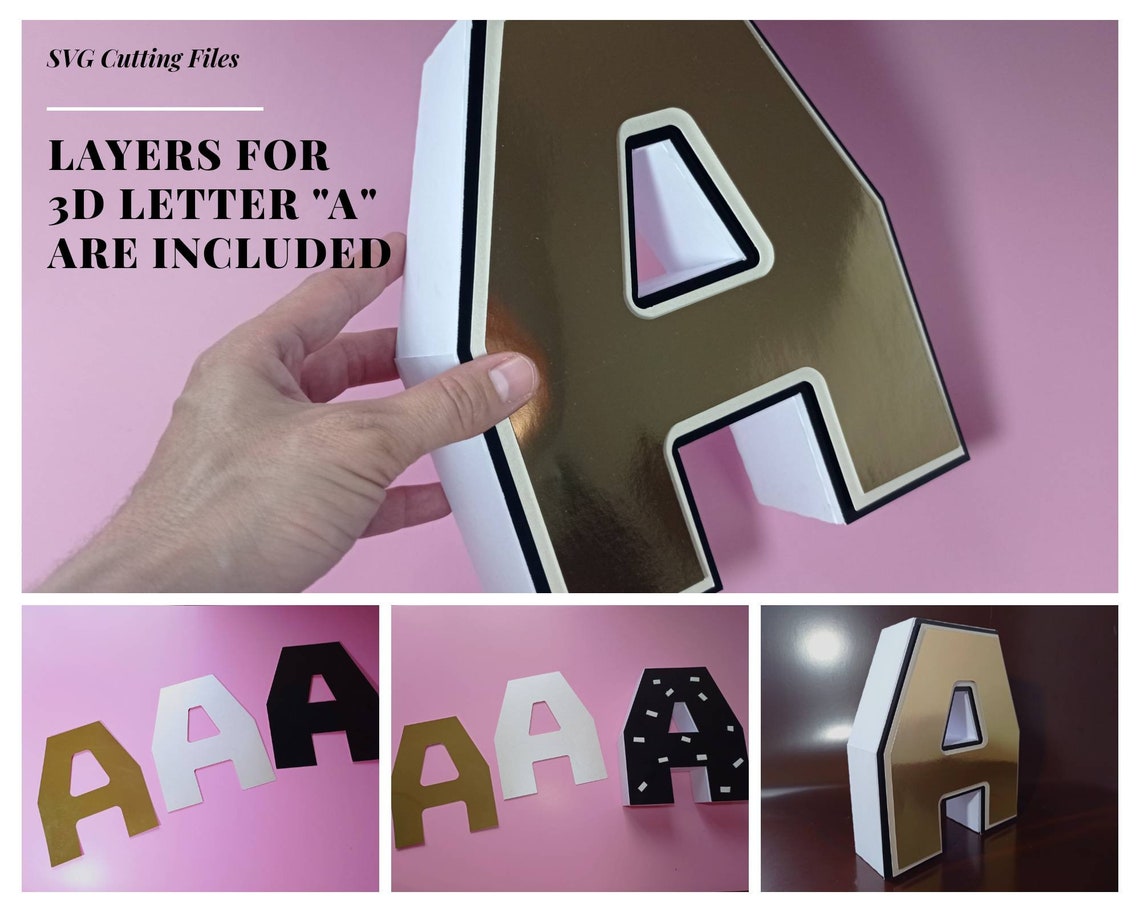 3D Letter Svg A 3D Letter svg File for Cricut 3D - Etsy España