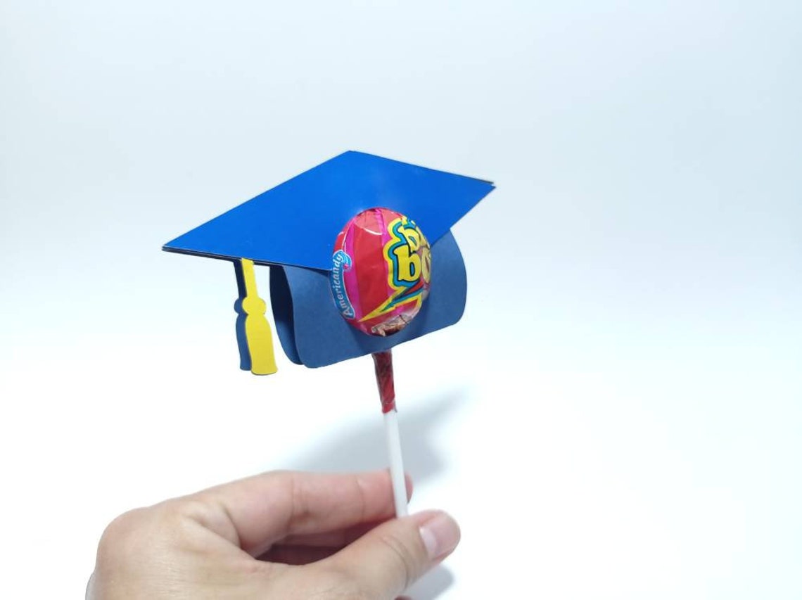 Graduation Cap Lollipop Holder DIY Assembly SVG template - Etsy