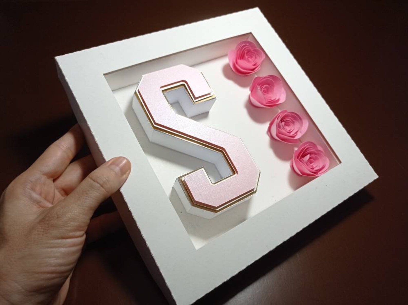 Shadow Box Svg and 3D Letter s Includes Rolled | Etsy