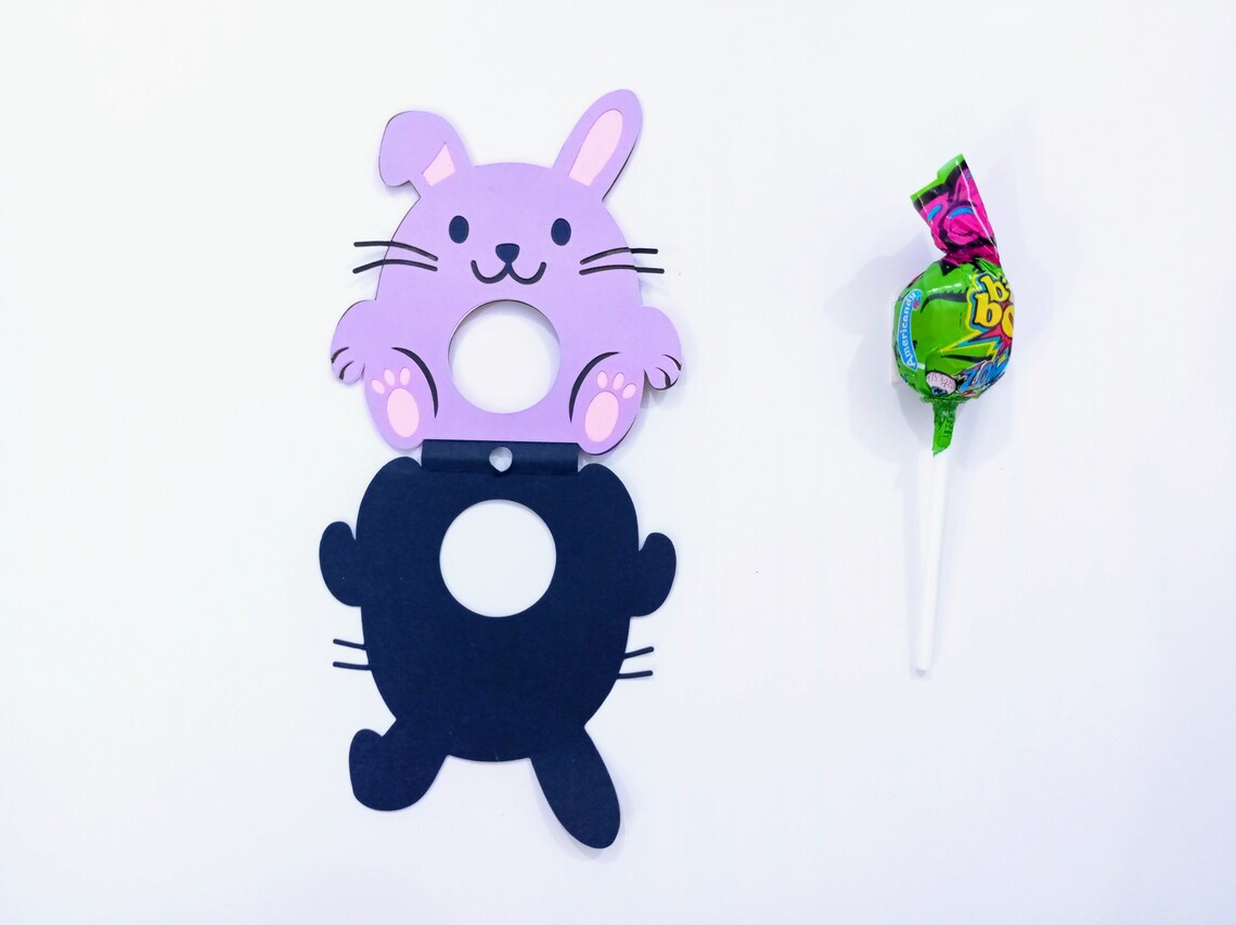 SVG Easter Bunny Lollipop Holder Svg for Cricut Joy Cricut - Etsy