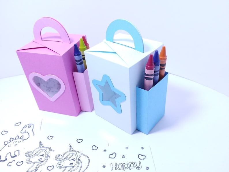 Svg Memory Coloring Card 2 SVG Box Crayon Holder - Etsy