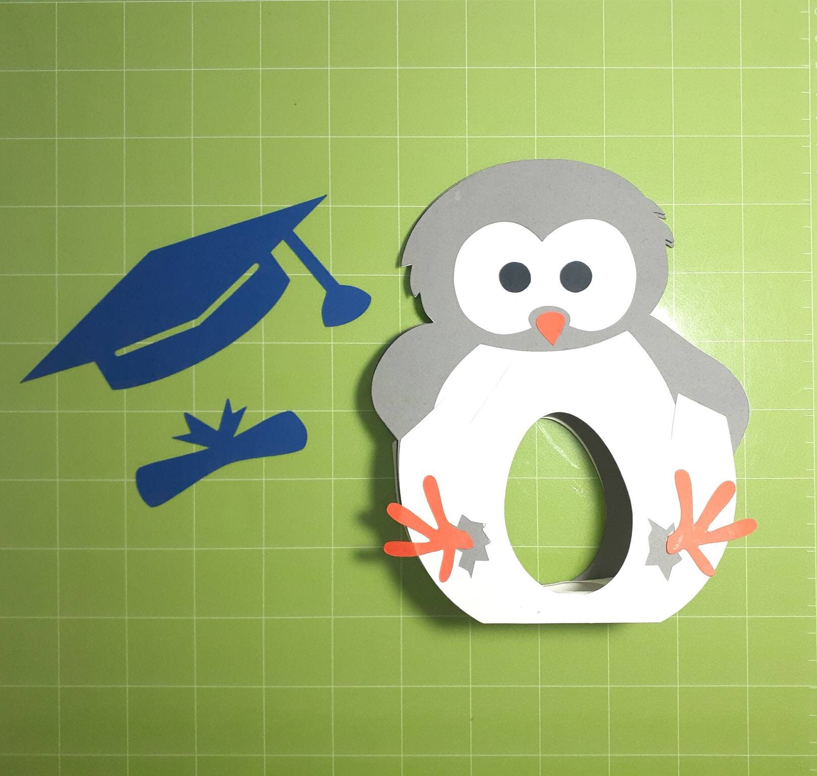 Graduate Owl Egg Holder SVG Template Kinder Egg SVG Cutting - Etsy