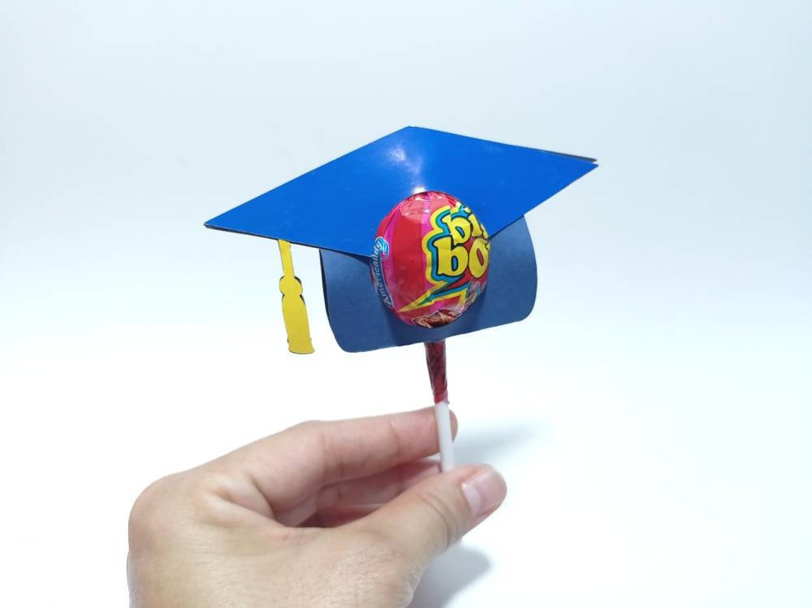 Graduation Cap Lollipop Holder DIY Assembly SVG template - Etsy