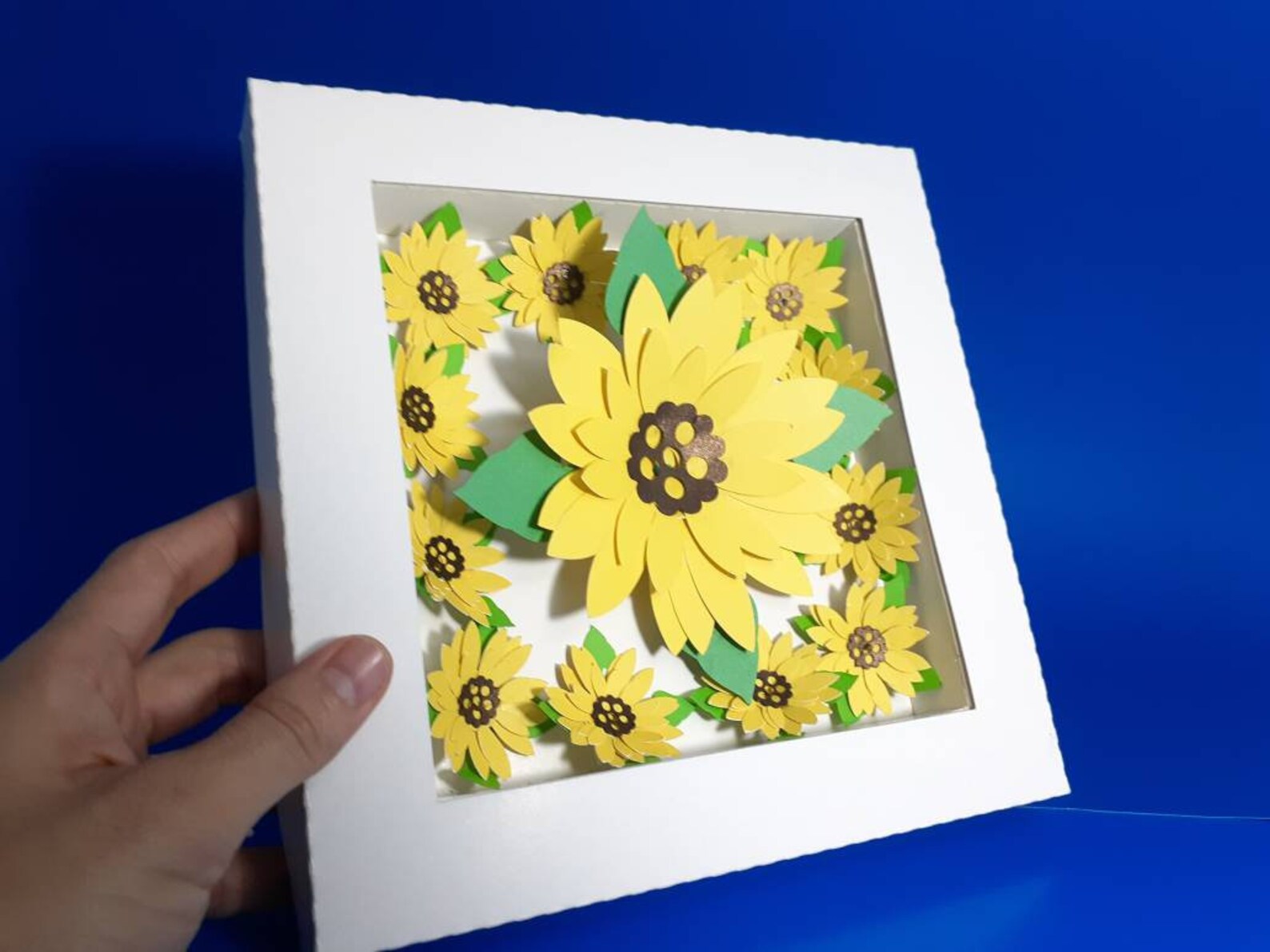 Shadow Box SVG Sunflower Layered 3D Shadowbox Frame Template | Etsy