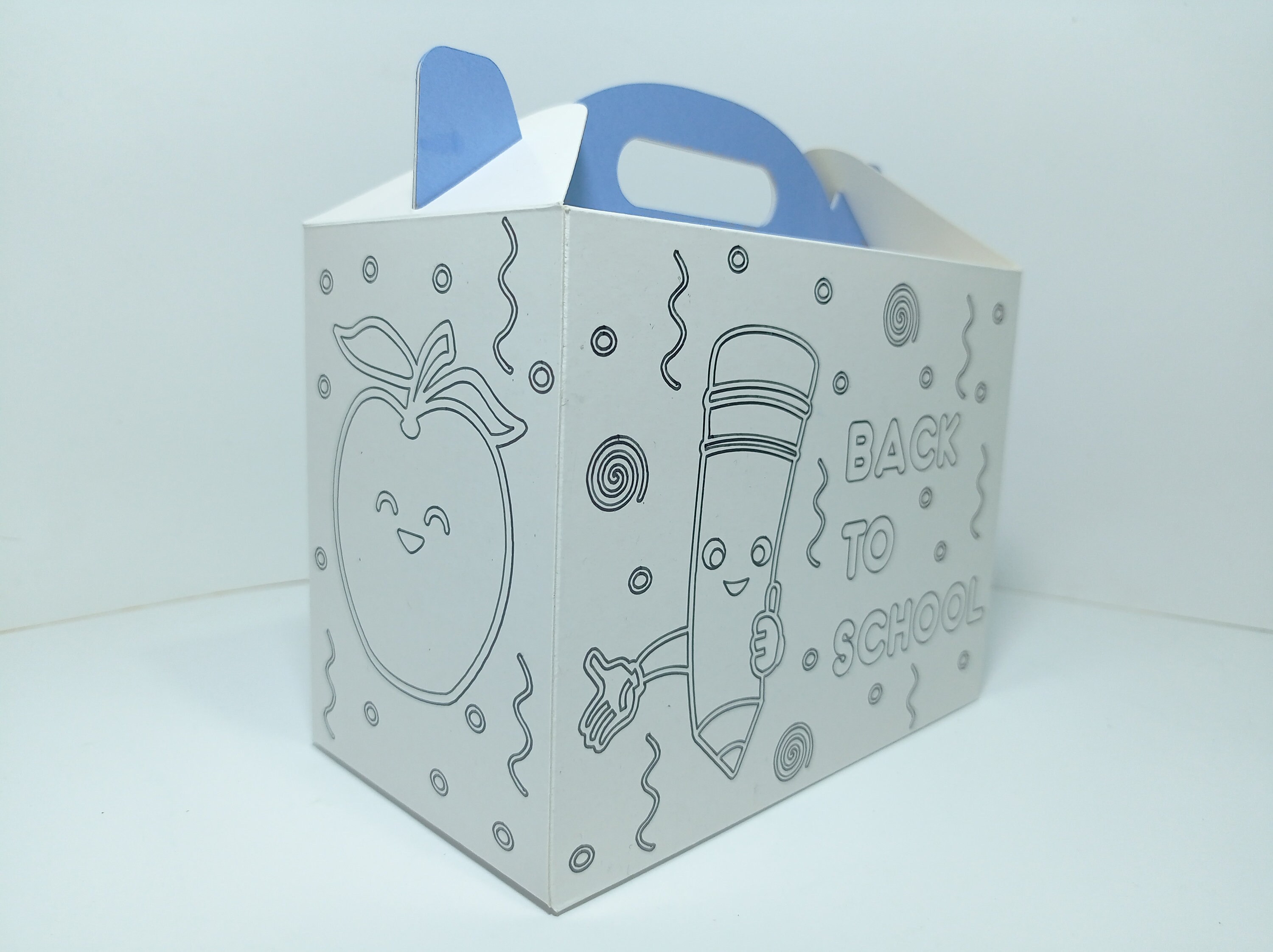 Svg Back to School Coloring Box Crayon Holder Box Template - Etsy