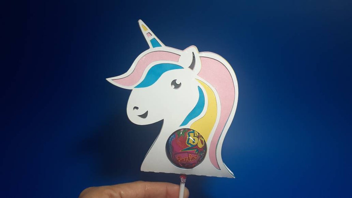 Unicorn Lollipop Holder SVG Unicorn Favor Template Gift SVG - Etsy ...