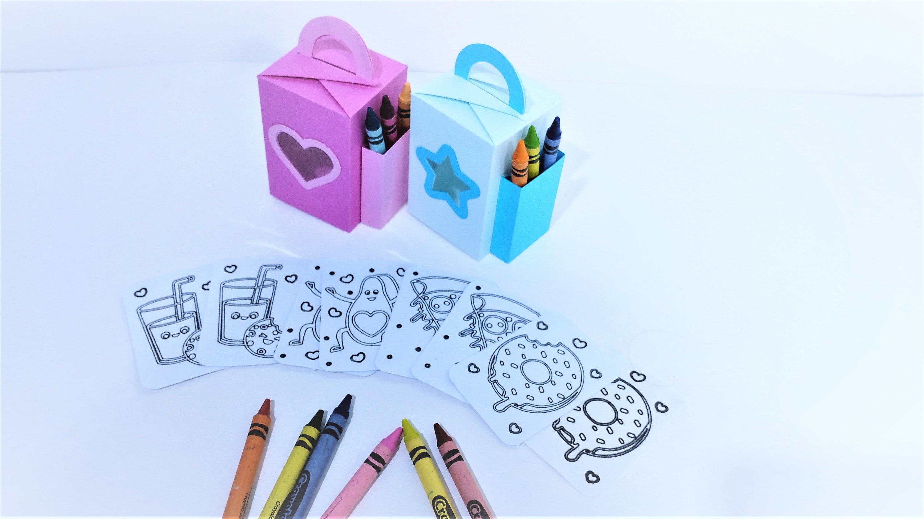 Svg Memory Coloring Card 2 SVG Box Crayon Holder - Etsy