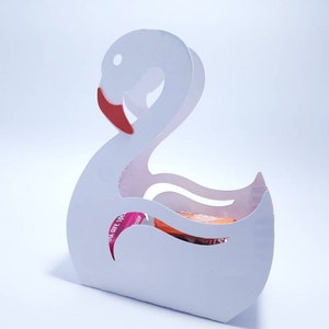 Swan Party Favor Box Svg, Flamingo Party Boxes Cutting File DXF PDF ...