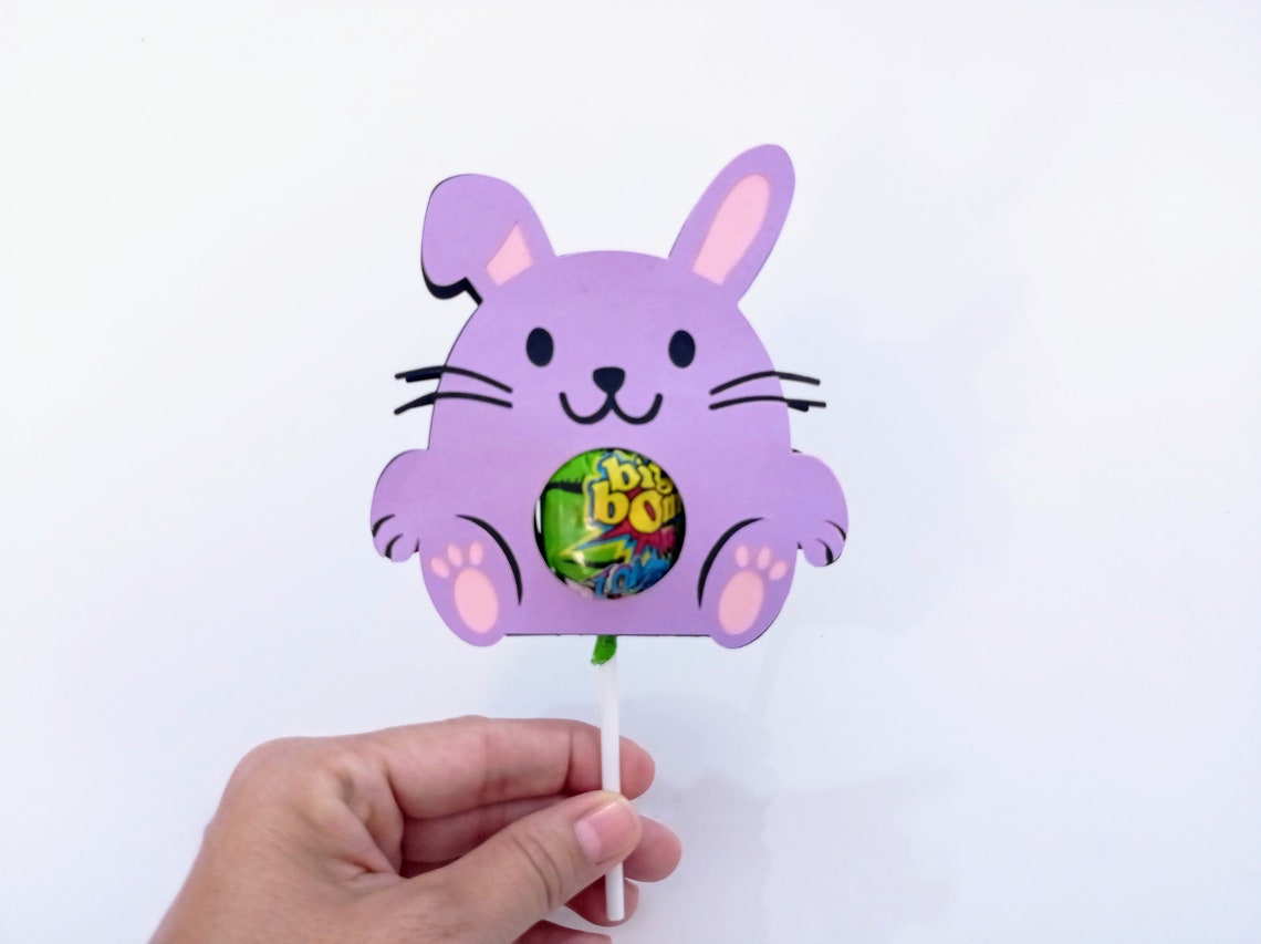 SVG Easter Bunny Lollipop Holder Svg for Cricut Joy Cricut - Etsy