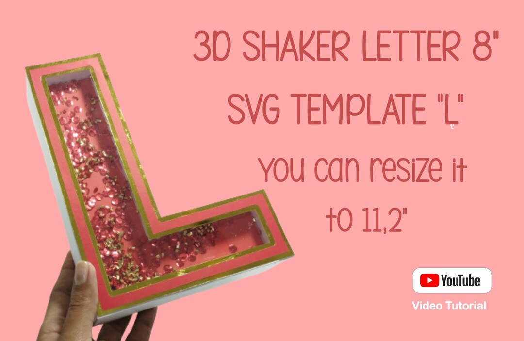 3D Shaker Letter Svg "l" 3D Letter Svg File for Cricut 3D Letter ...