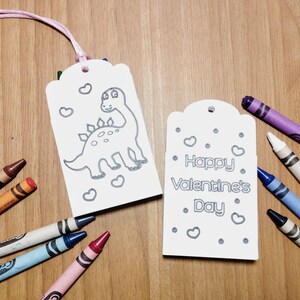 3 Svg Coloring Box Crayon Holder Valentines Day Dinosaur Unicorn ...