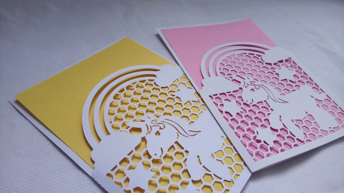 Unicorn Envelope Card Svg Unicorn Template Unicorn - Etsy