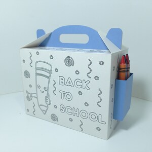 Svg Back to School Coloring Box | Crayon Holder Box Template | Coloring ...