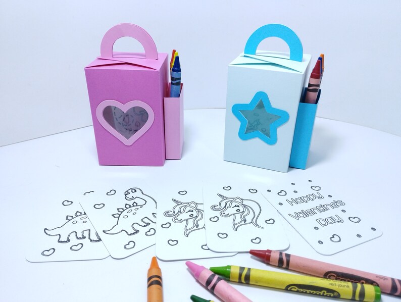 Svg Memory Coloring Card 2 SVG Box Crayon Holder - Etsy
