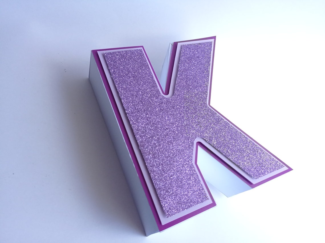 3D Letter Svg k 3D Letter Svg File for Cricut 3D - Etsy