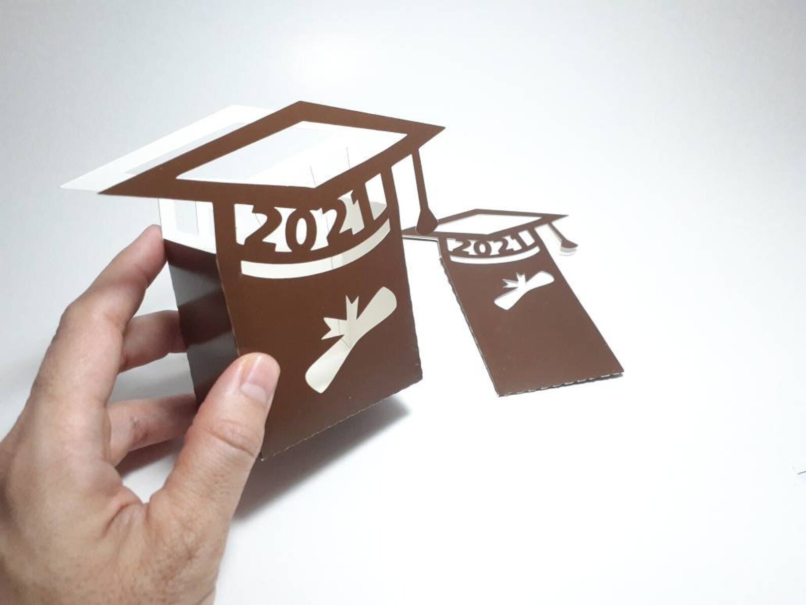 2 SVG Graduation Box Envelope card Class of 2021 invitations | Etsy