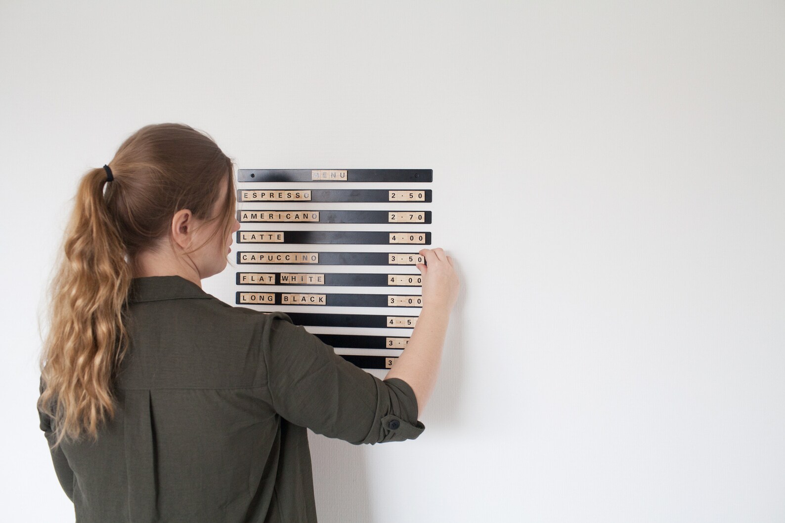 Scrabble Display - Letter Board - Menu Board for Home - Scrabble ...