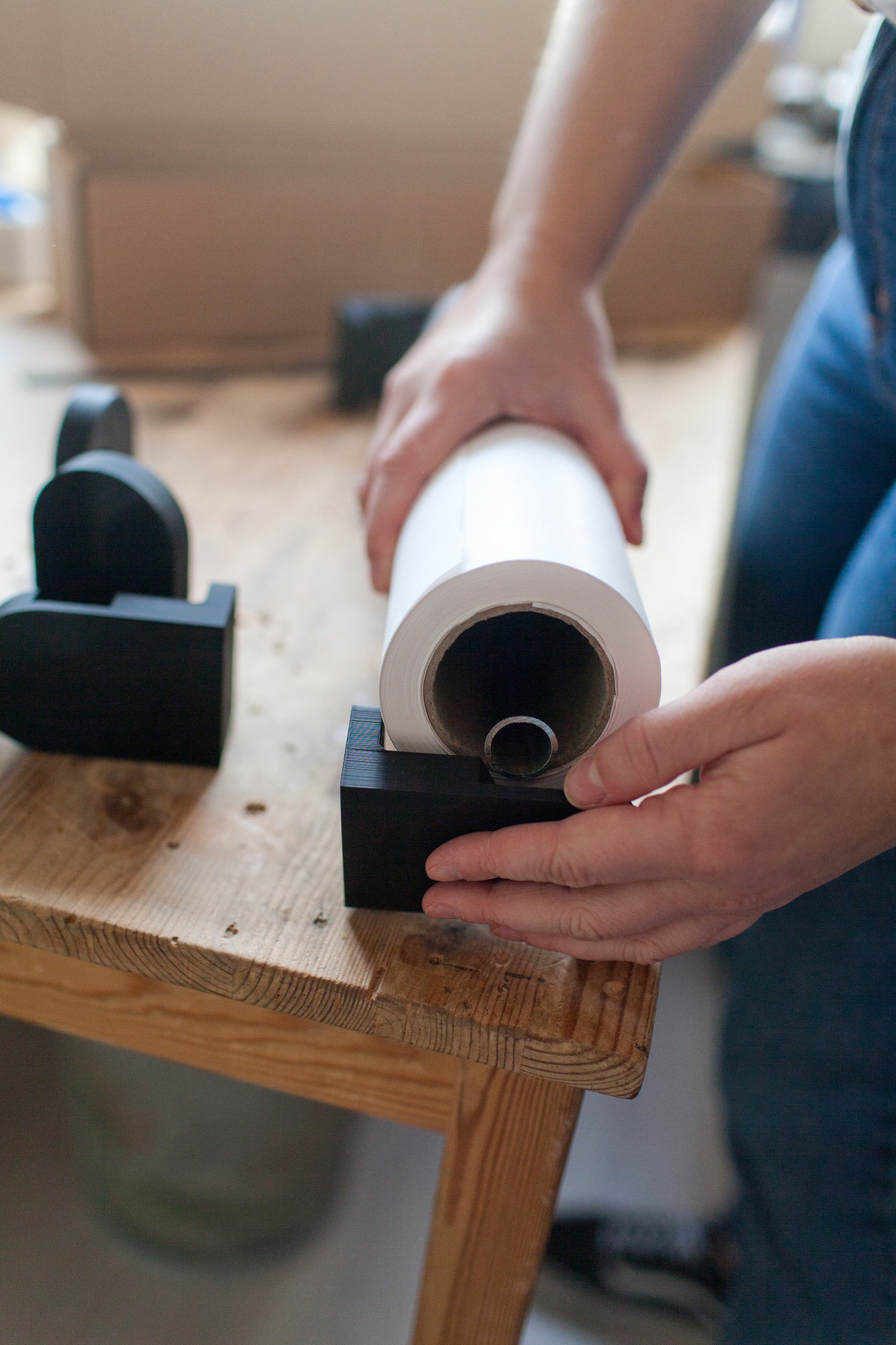 Wall Mounted Studio Paper Roller - Butcher Paper Roll Holder - Kraft ...