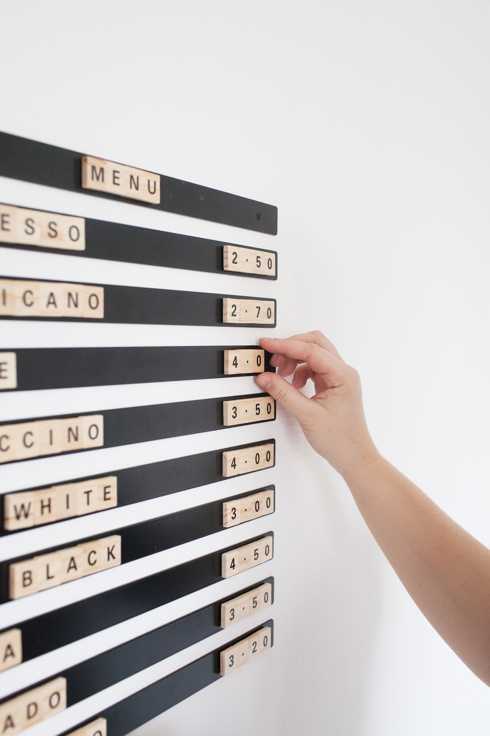 Scrabble Display - Letter Board - Menu Board for Home - Scrabble ...