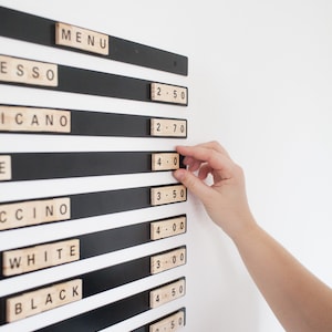 Scrabble Display - Letter Board - Menu Board for Home - Scrabble ...