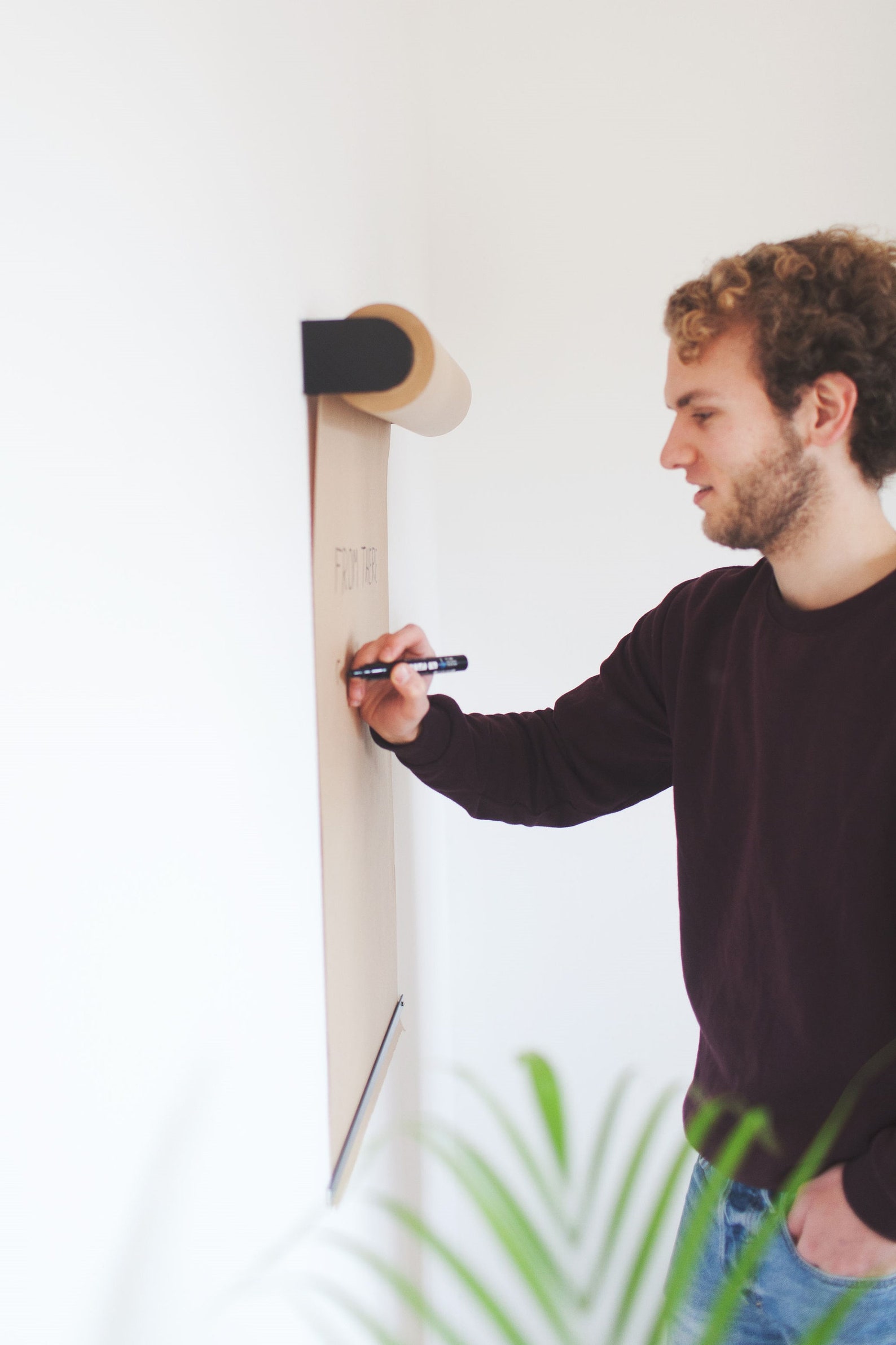 Wall Mounted Studio Paper Roller - Butcher Paper Roll Holder - Kraft ...