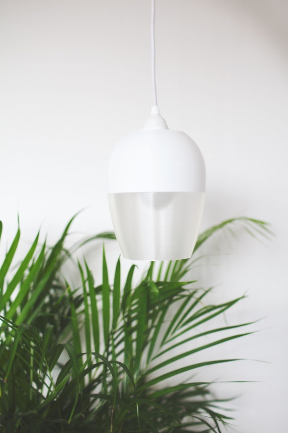 White 3D Printed Lampshade Pendant Light Shade Minimalist - Etsy