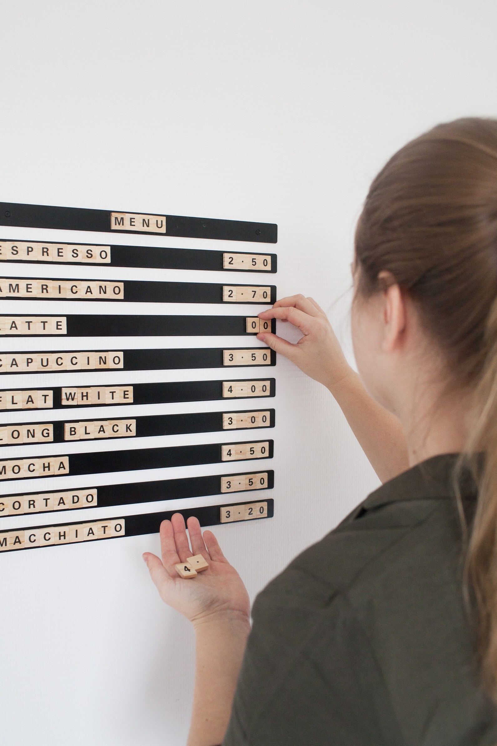 Scrabble Display - Letter Board - Menu Board for Home - Scrabble ...