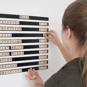 Scrabble Display - Letter Board - Menu Board for Home - Scrabble ...