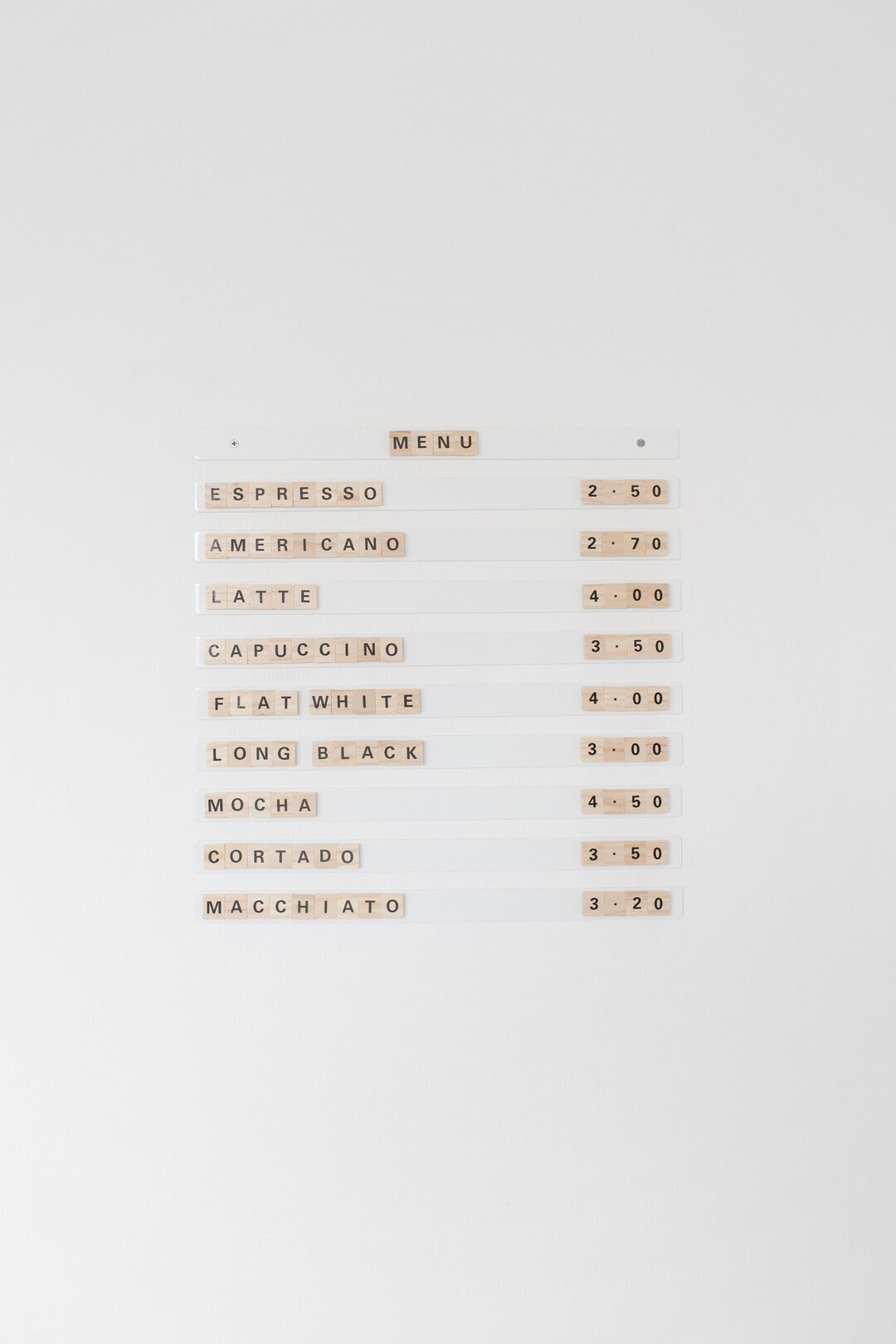 Scrabble Display - Letter Board - Menu Board for Home - Scrabble ...