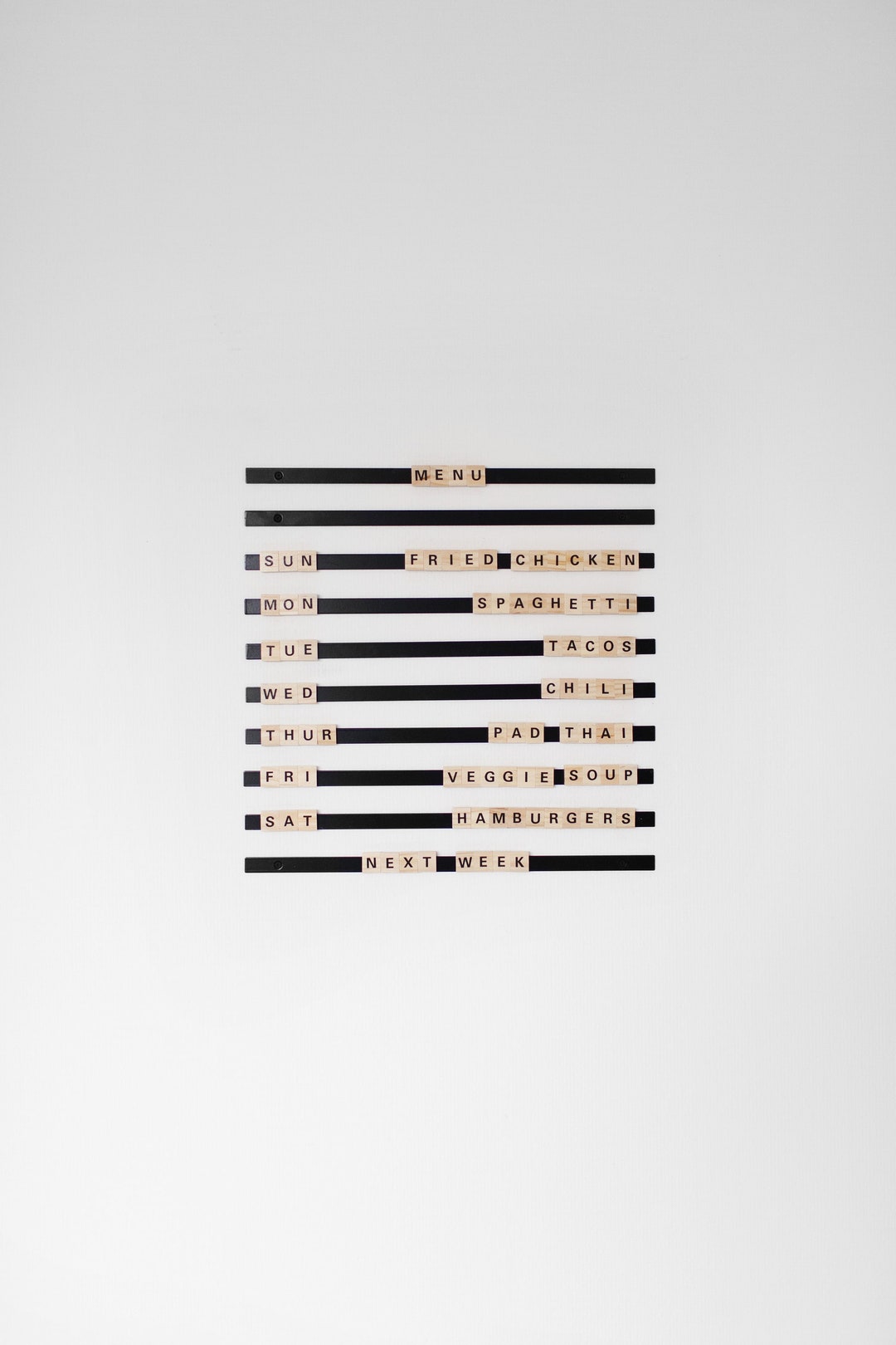 Scrabble Display - Letter Board - Menu Board for Home - Scrabble ...